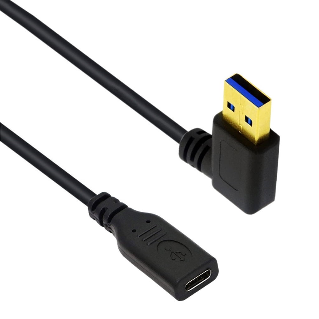 AOOOWER 90 Degree Bend Cable USB Type C Male to Female Data Cable for ...