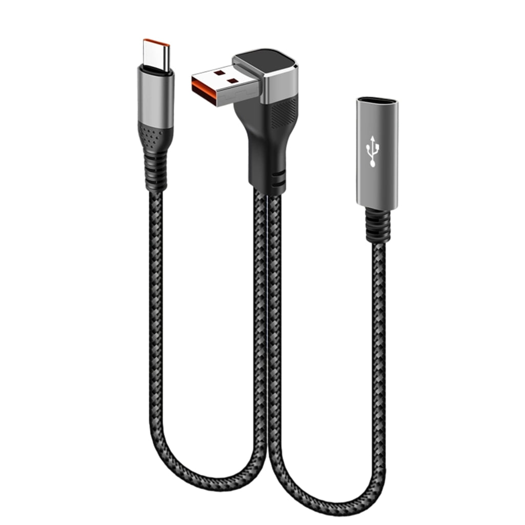 AOOOWER 90Degree Angled USB Splitter Cable for Fast Charging &Data ...