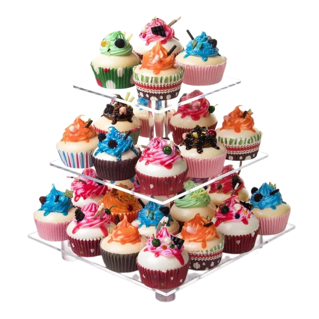 AOOOWER Acrylic Cupcake Dessert Display Stand Multilayer Display Shelf ...