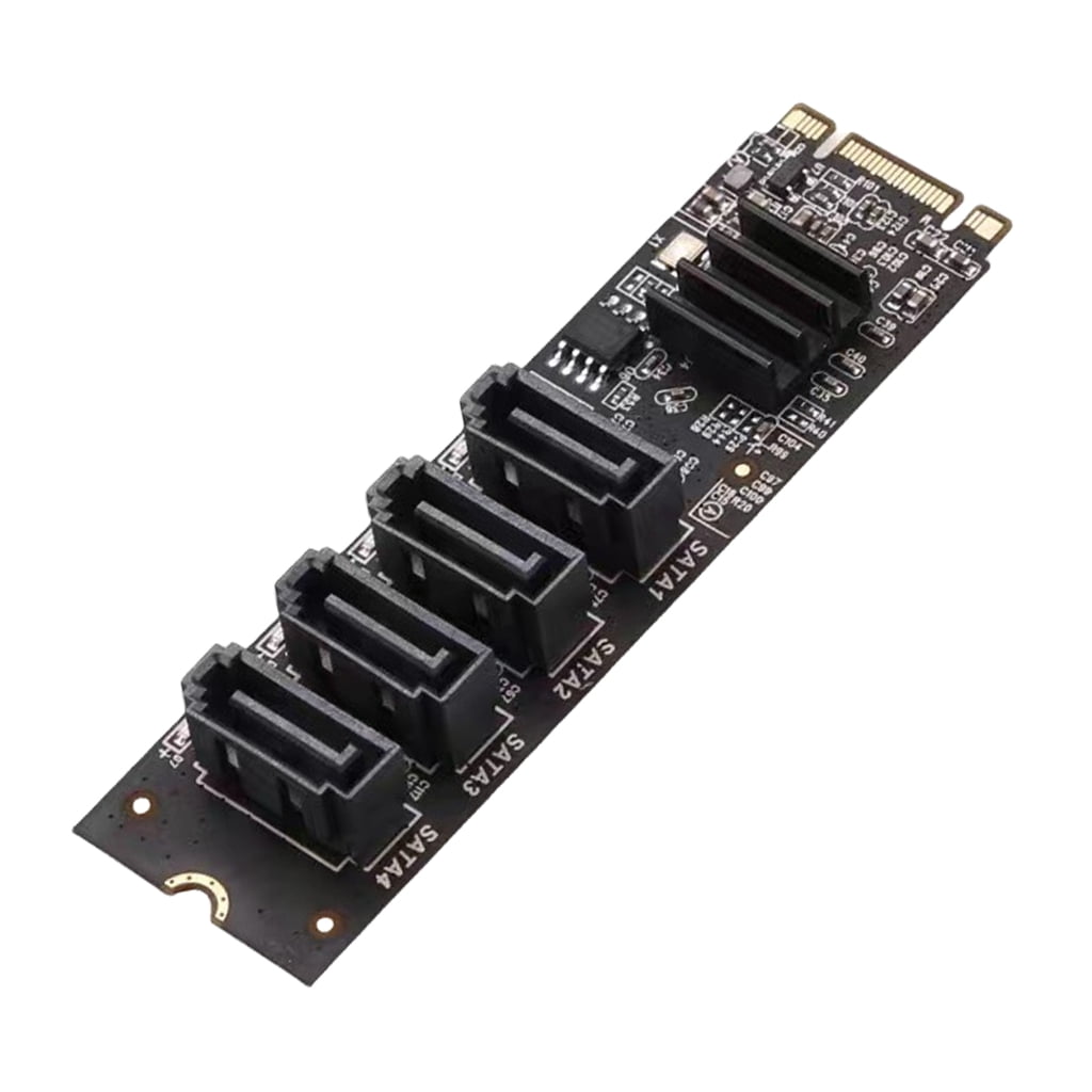 AOOOWER Advanced M.2 To 4 Port SATA3.0 Converter Card Compatibles NVME ...