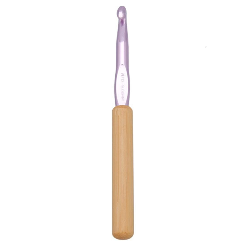 AOOOWER Aluminium Tunisian Crochet Hook with Wood Handle for Hair ...