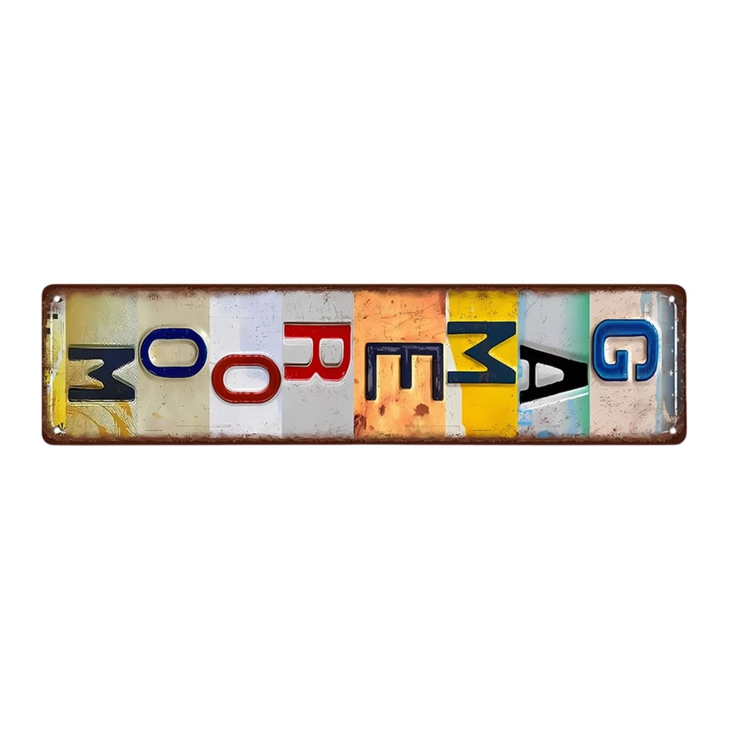 AOOOWER Antique Look Metal Signs Set Home Decoration Piece For Wall ...