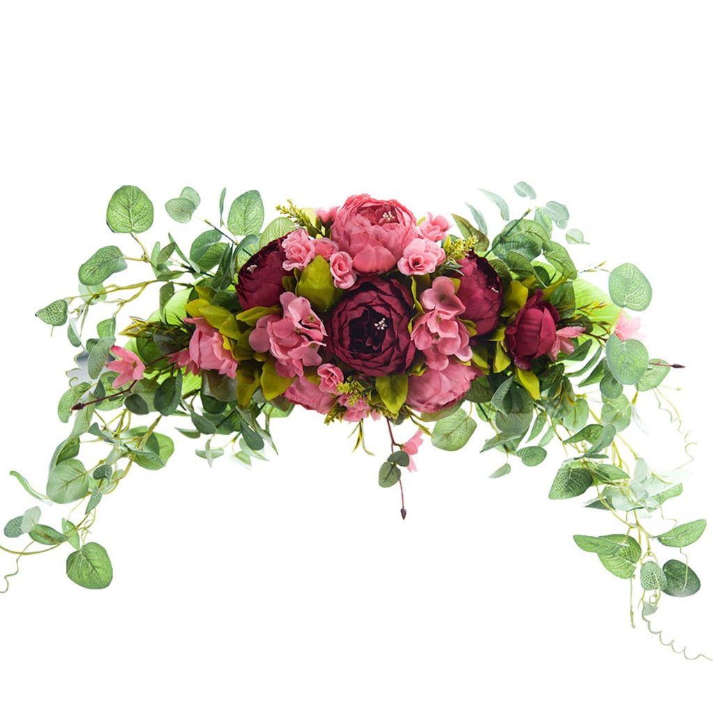 AOOOWER Artificial Flower Swag for Wedding Ceremony Sign Wedding Arch ...