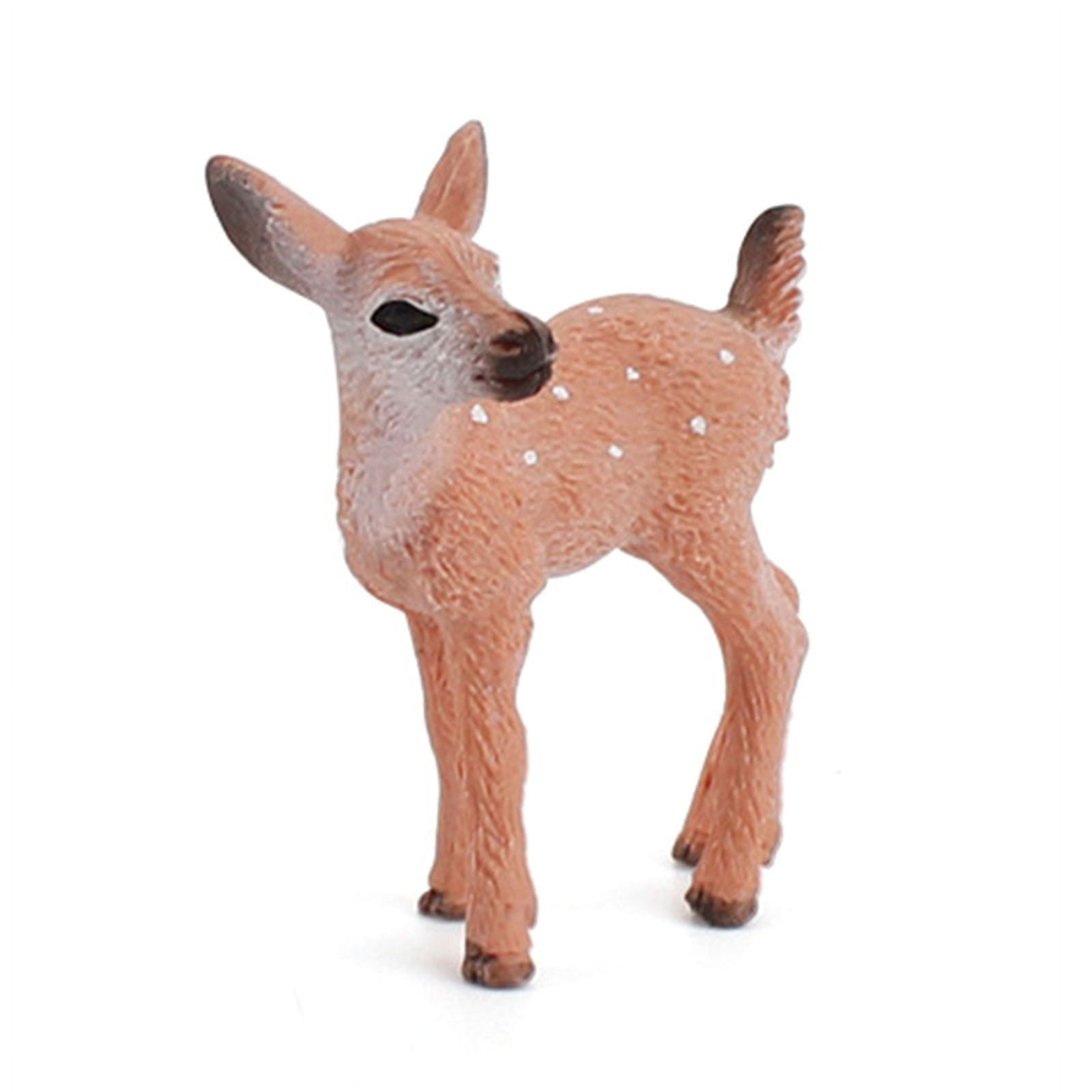 AOOOWER Artificial Mini Deer Family Figures Woodland Creatures ...