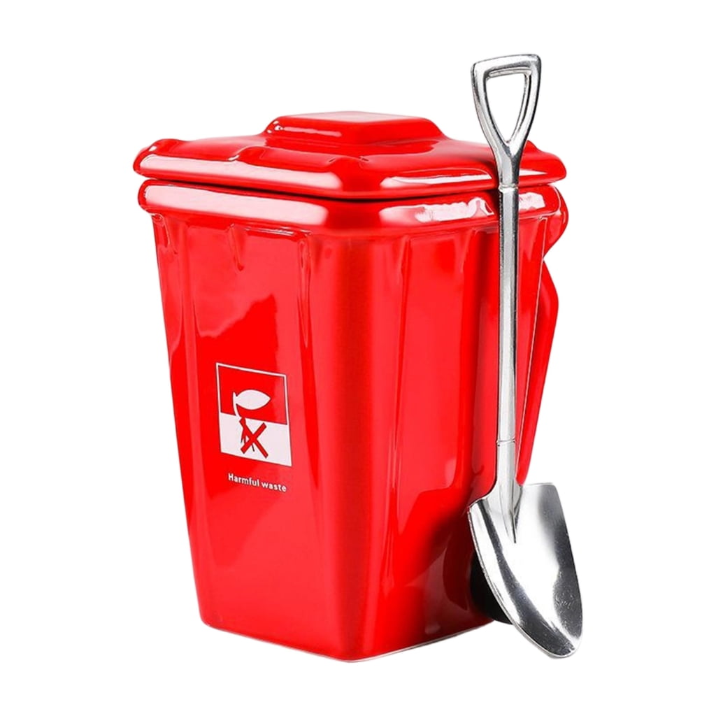 AOOOWER Artistic Ceramic Cup Trash Bin Design For Creative People Spoon ...