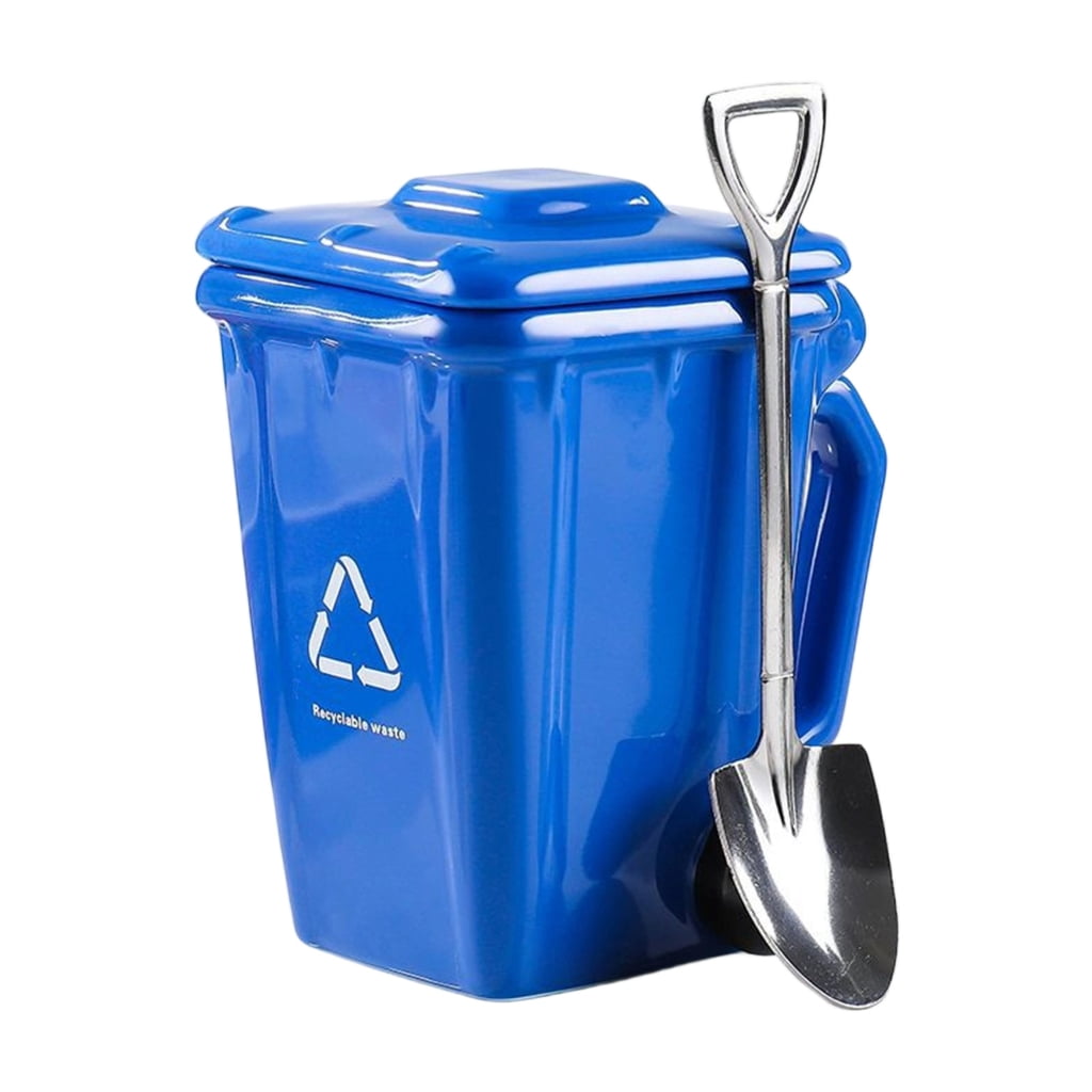 AOOOWER Artistic Ceramic Cup Trash Bin Design For Creative People Spoon ...