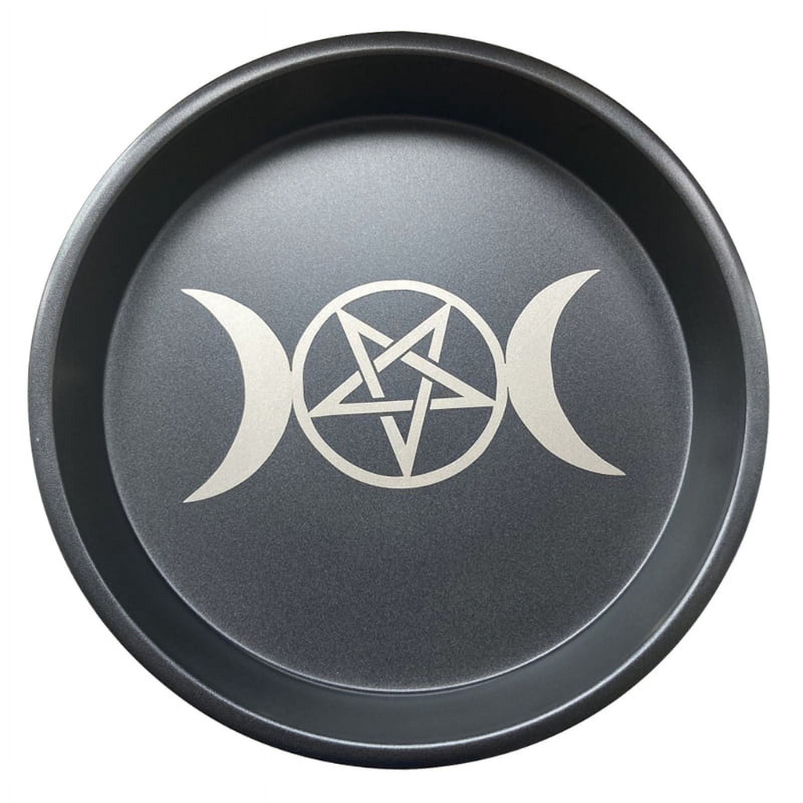 AOOOWER Astrology Moon Star Phase Candlestick Table Altar Plate Steel ...