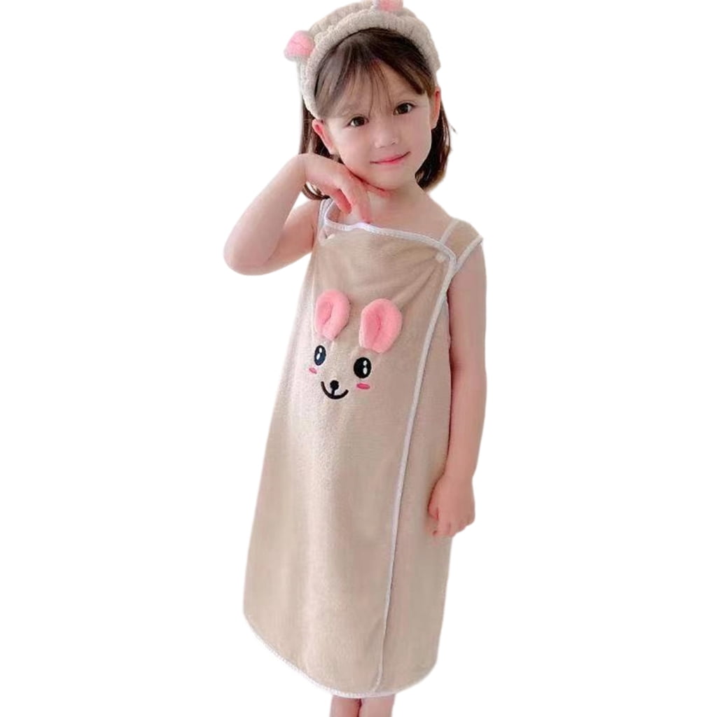AOOOWER Baby Bathrobe Towel Set Adjustable Hairband For Pool Shower ...