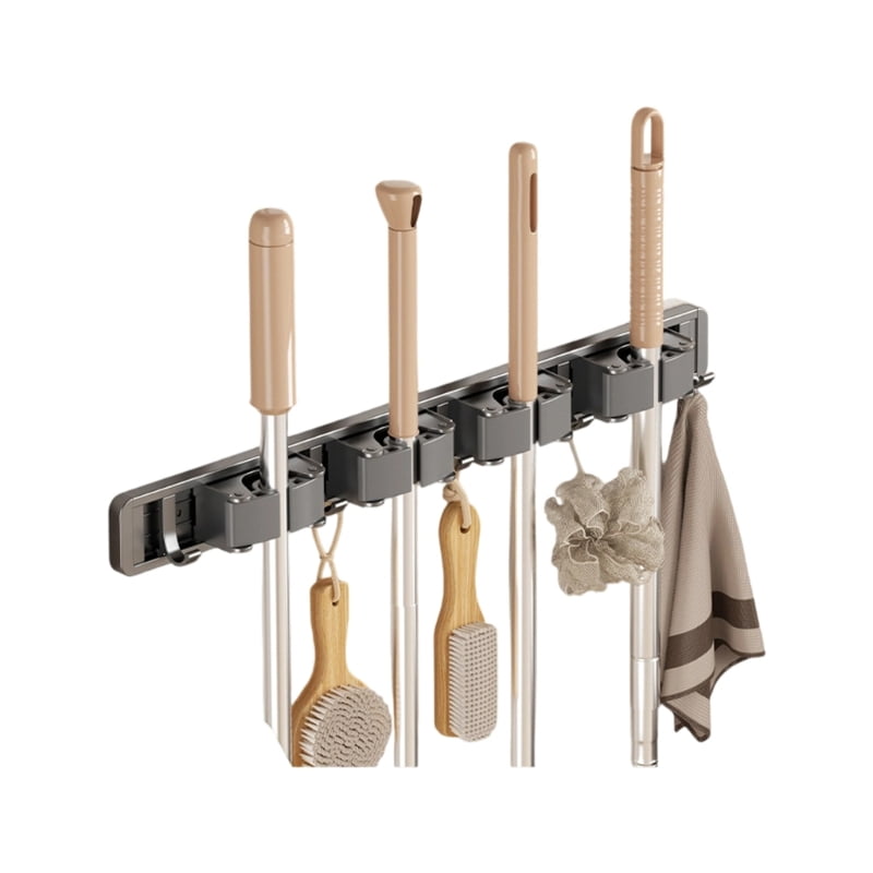 AOOOWER Bathroom Storage Organizer - Adhesive Mop Broom Holder with ...