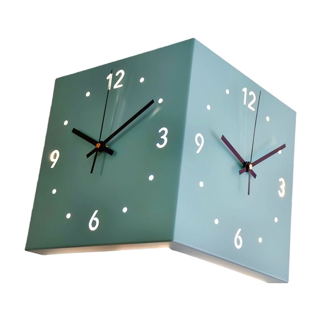 AOOOWER Battery Operated Silents Wall Clocks Home Decors Double Sided ...
