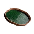 AOOOWER Beautiful Hand Paint Flower Design Glass Tray For Coffee Table ...