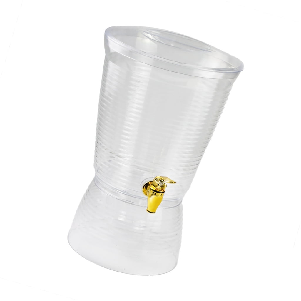 AOOOWER Beverage Dispenser with Spigot Clear Drink Water Dispenser Iced ...