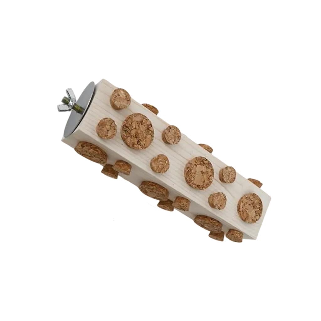 AOOOWER Bird Chew Toy Wood Foraging Toy For Parrots Macaws Parakeets ...