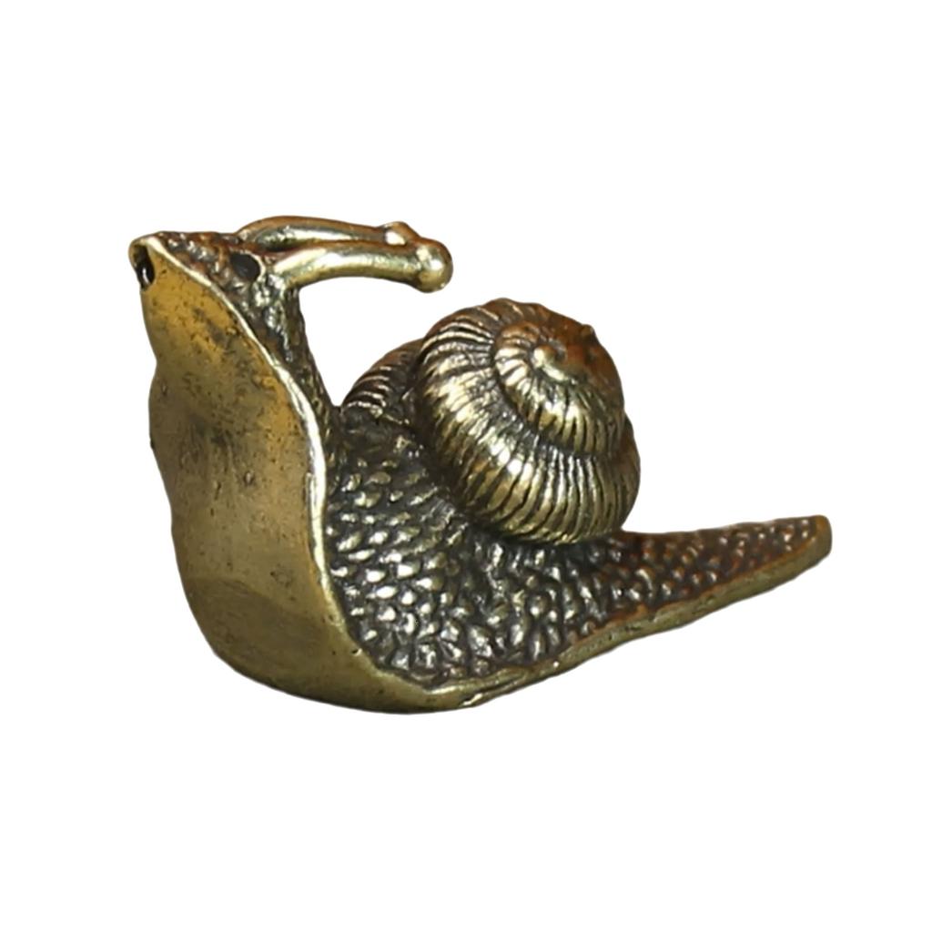 AOOOWER Brass Snail Sculpture Miniature Animal Figurine Antique Metal ...