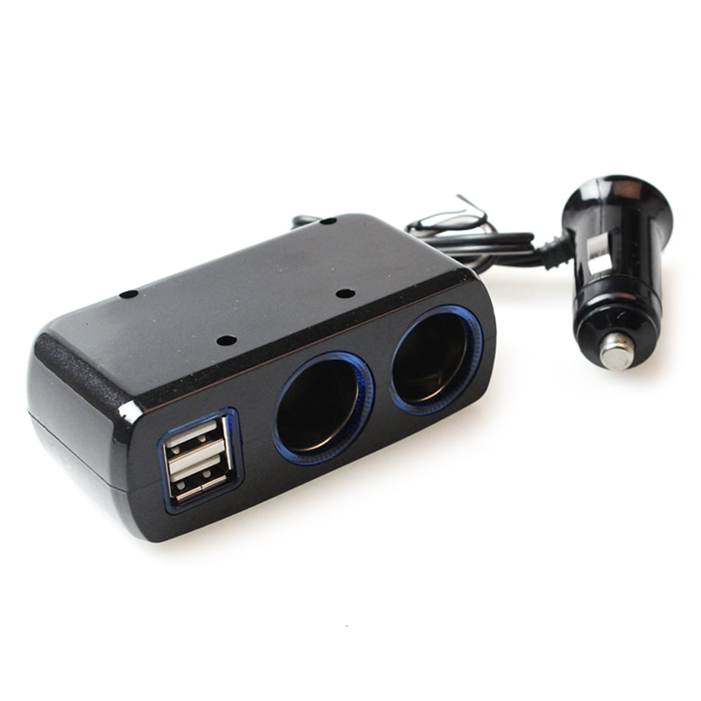 AOOOWER Car Charging Cigarettes Lighter Adapter 2 Socket 2 USB Port ...