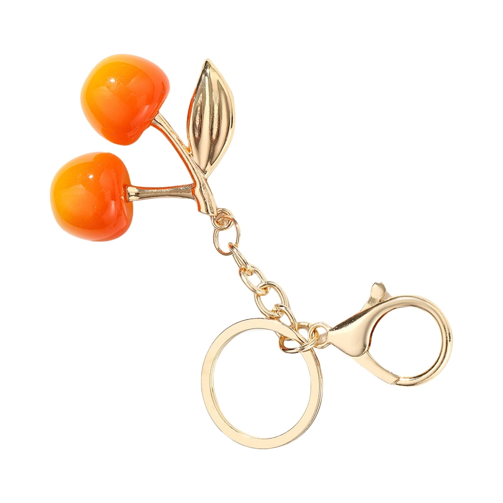 AOOOWER Cherrys Shaped Keyring Trendy Resin Ornament for Keys And Bags ...