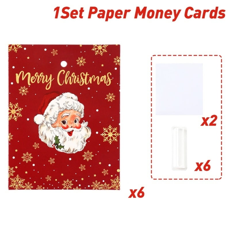 AOOOWER Christmas Cash Card Creative Santa Gift Money Holder - Walmart.com