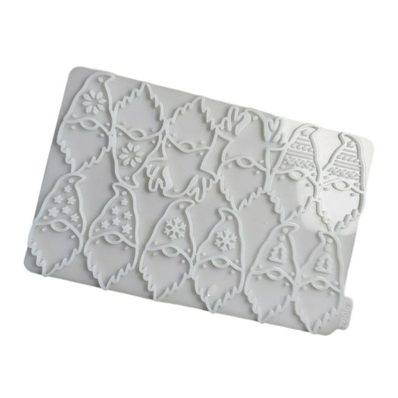 AOOOWER Christmas Elf Shape Pendant Moulds Silicone Texture Present for ...