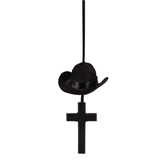 AOOOWER Cowboy Hat and Crosses Car Charm Rearview Mirror Hanging ...