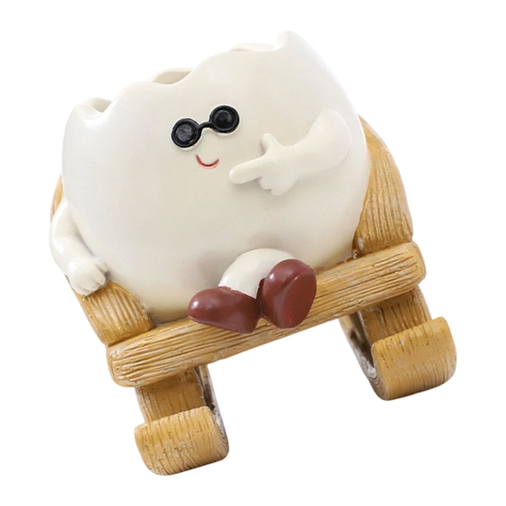 AOOOWER Creative Rocking Planter Smile Faces Drainage Hole Included ...