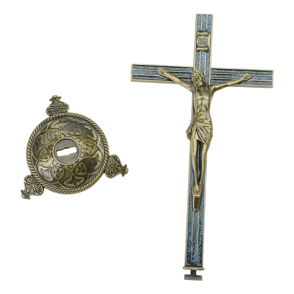 AOOOWER Crucifix Jesus Christ on the Stand for Cross Catholic Relics ...