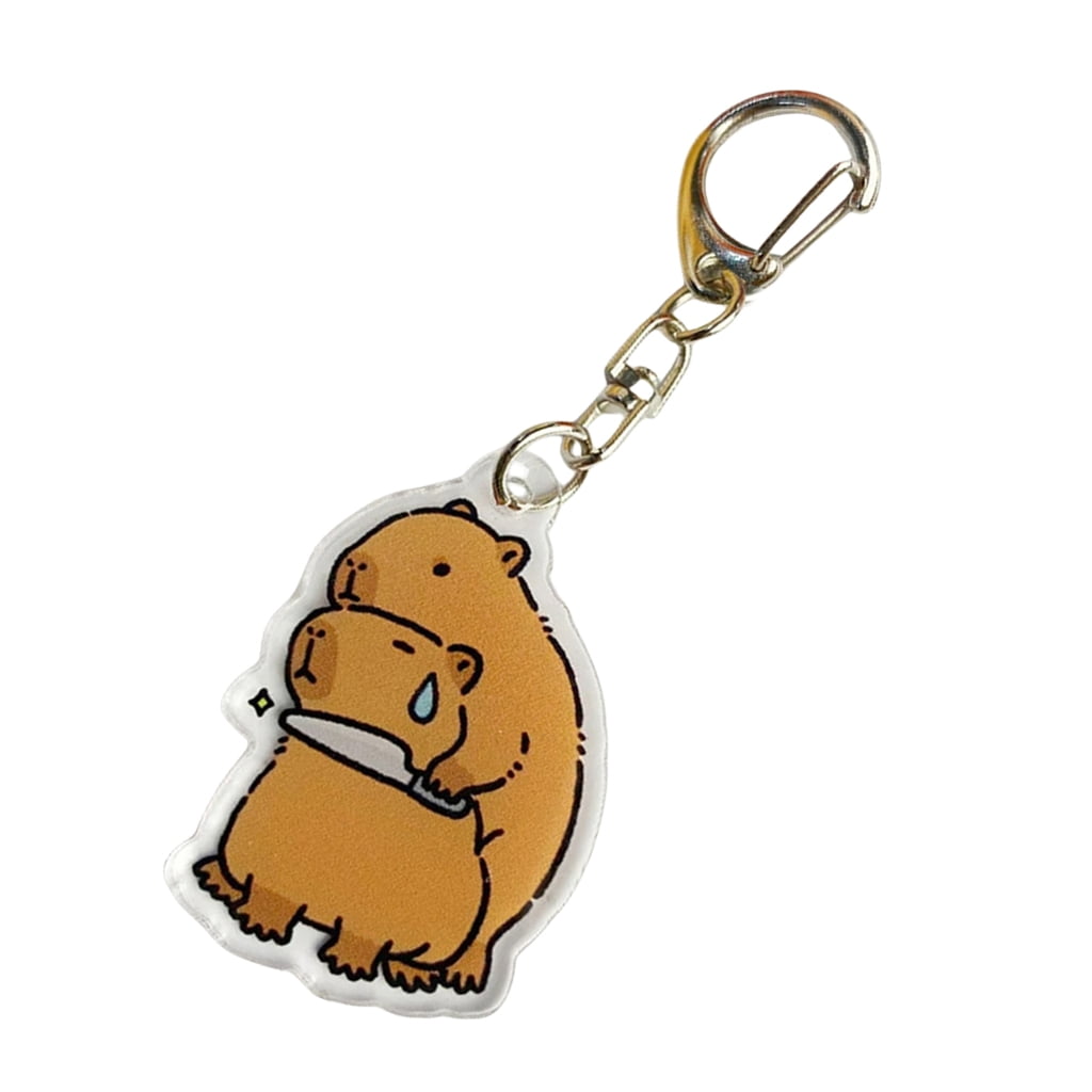 AOOOWER Cute Capybara Acrylic Keychain Sturdy Colorful Animal Charm for ...