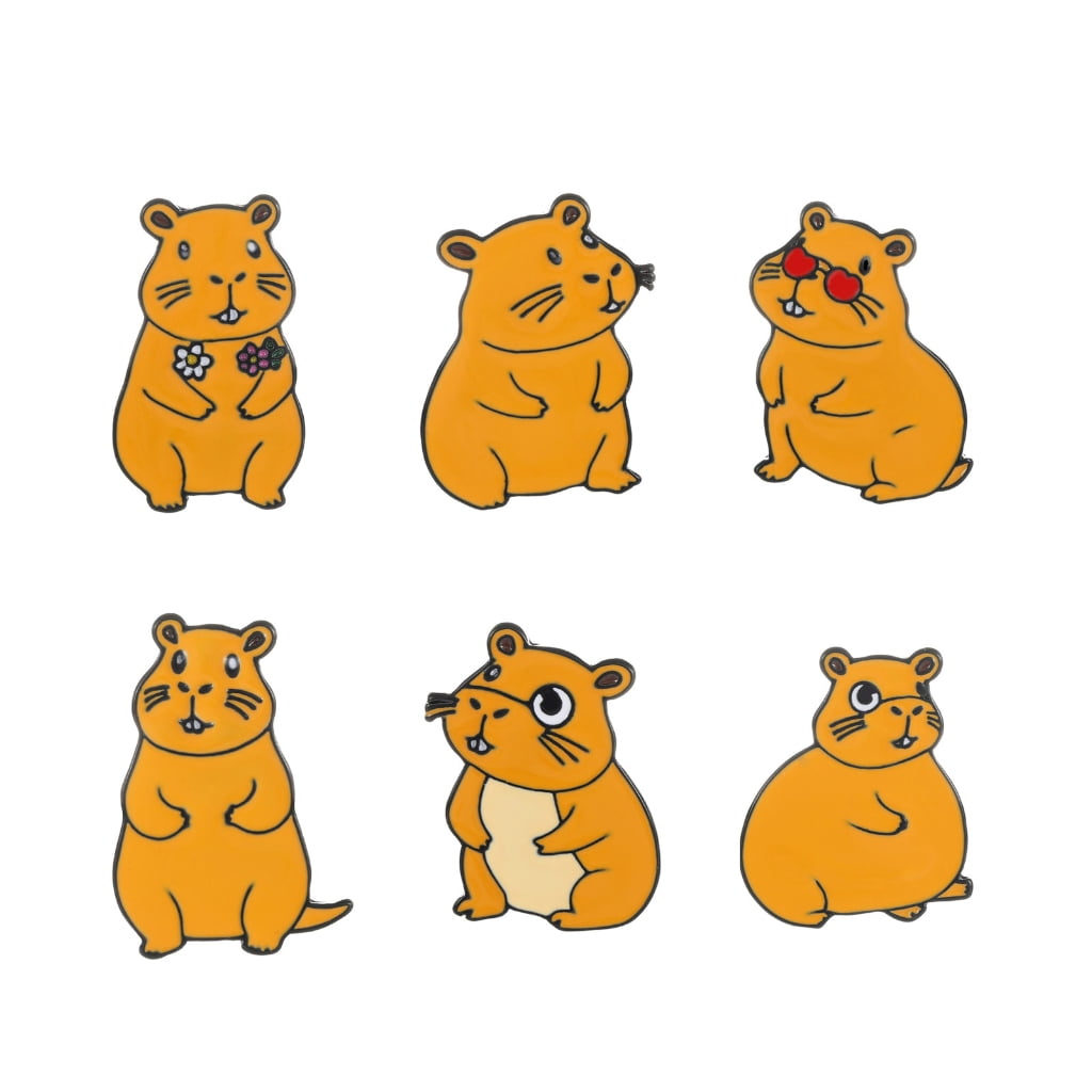 AOOOWER Cute Capybara Metal Badge Pin Trendy Capybara Designs Brooch ...