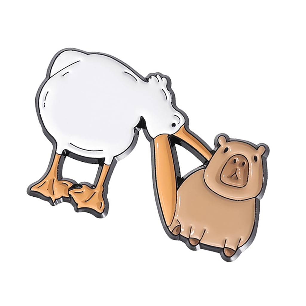 AOOOWER Cuteness Capybara Brooch Adorable Animal Pin Stylish Lapel Pin ...