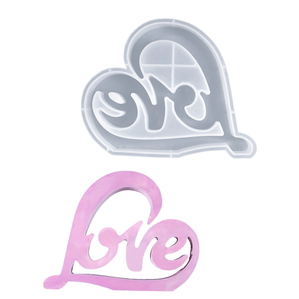 AOOOWER DIY 3D Word Sign Silicones Molds for Love Home Family Ornaments ...