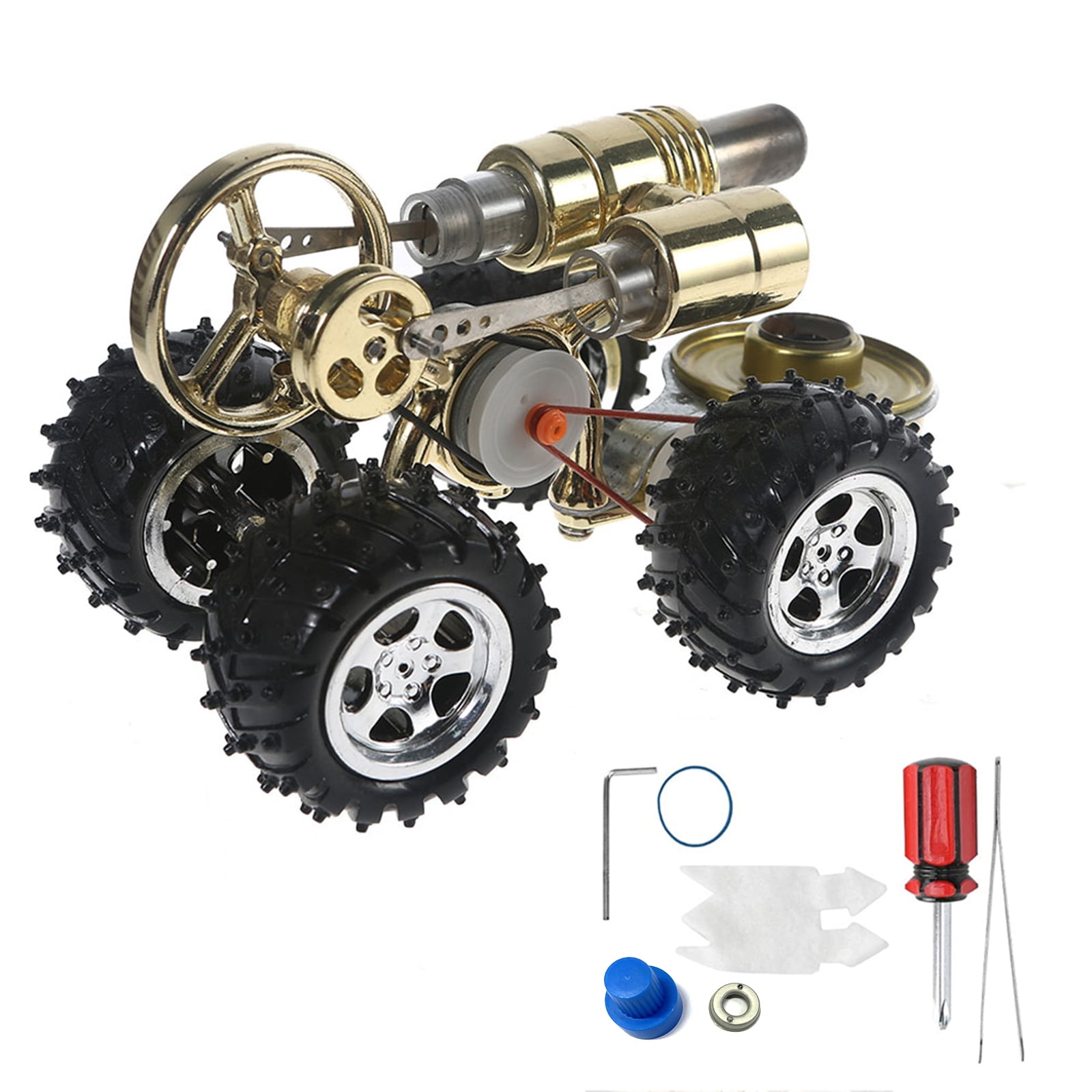 AOOOWER DIY Engine Model Metal Mini Car Assembly Model Toy Electric ...