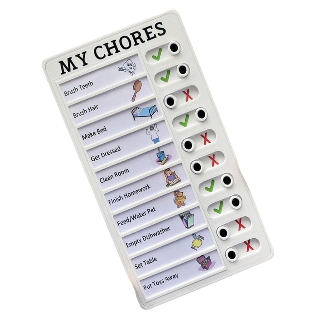AOOOWER Daily Routine Chart For Kids Reusable Time Management Board ...