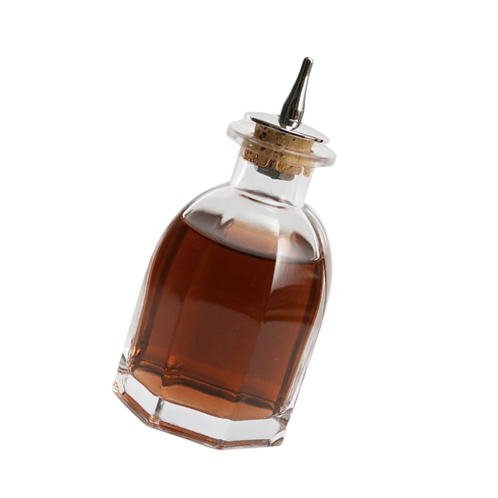 AOOOWER Decorative 90ml Glass Liquor Flasks Oval Design Suits Pubs ...