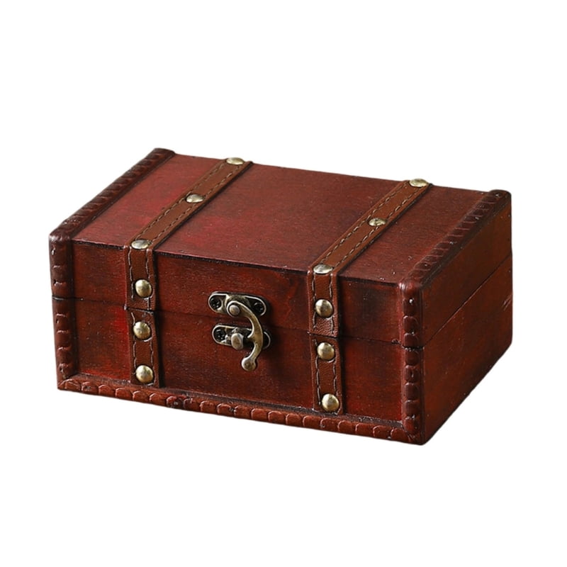AOOOWER Decorative Wooden Storage Chest With Safety Lock Vintage Design ...