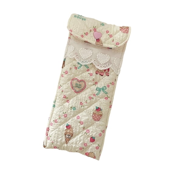 AOOOWER Delicate Floral Designs Glasses Case Portable Eyewear Pouch ...