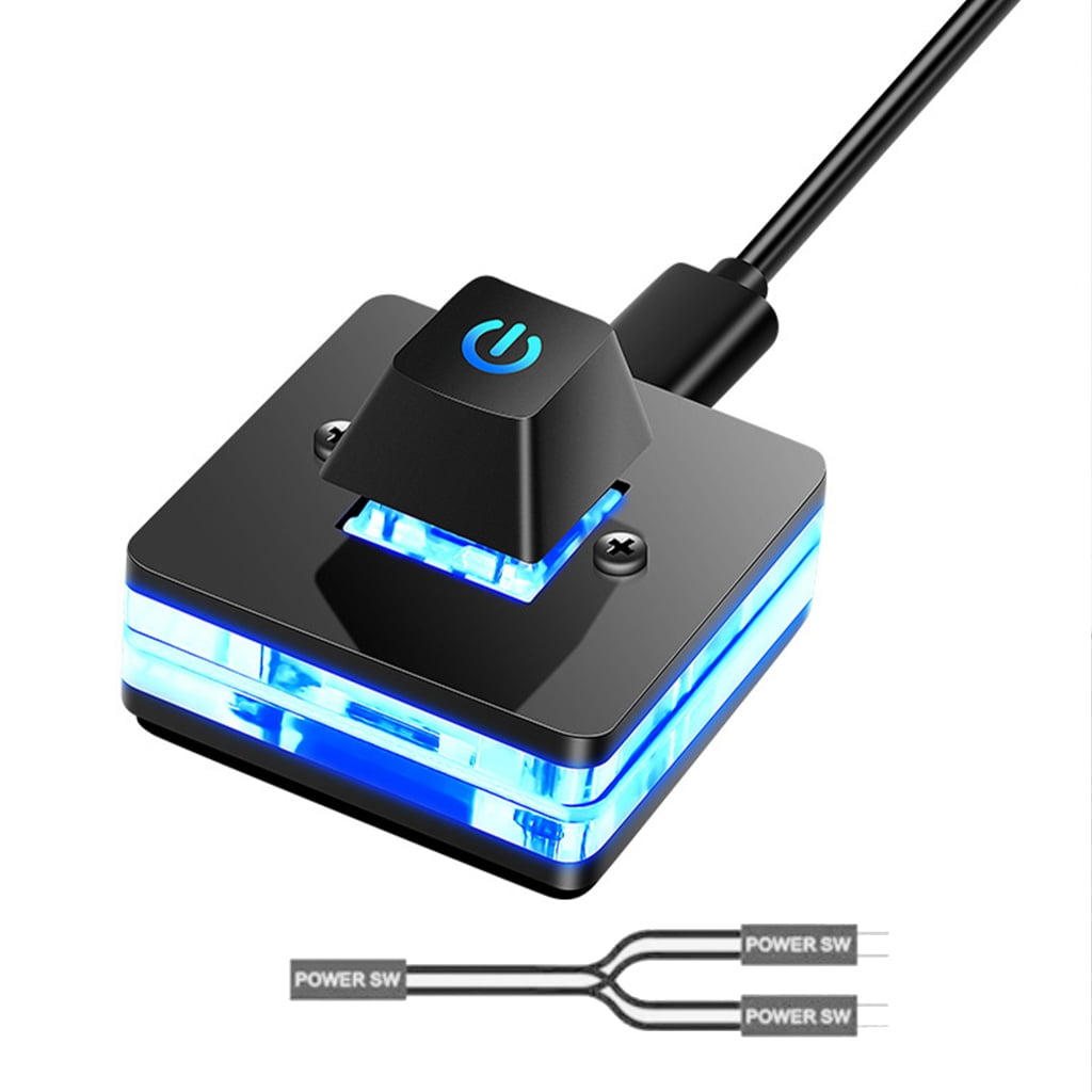 AOOOWER Desktop Computer Power Button with Extension Cable and LED ...