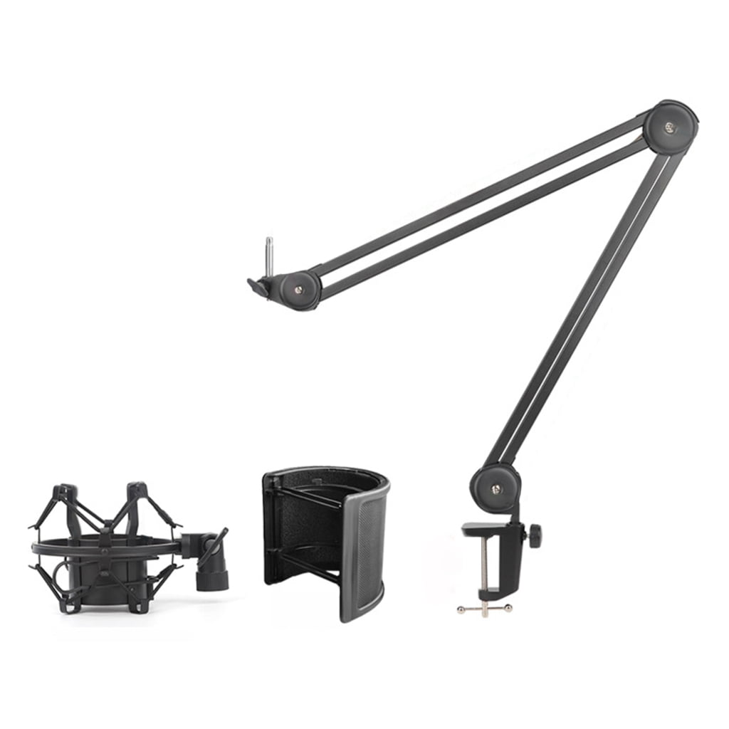 AOOOWER Desktop Microphone Holder Stand Foldable Mic Boom with Flexible ...