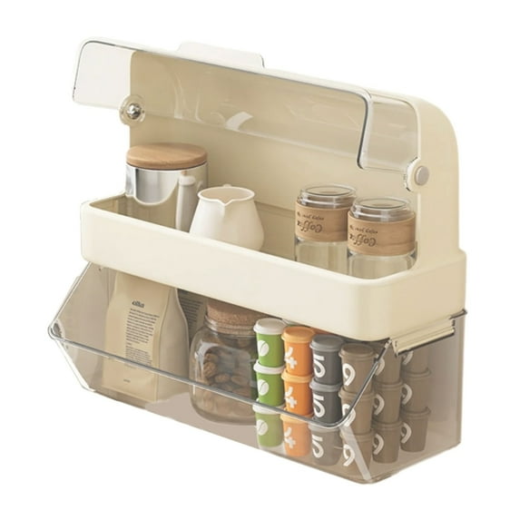 AOOOWER Desktop Teas Storage Box 2 Layer Design Dustproof Lid Delicate ...