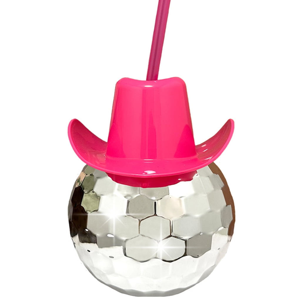 AOOOWER Discos Balls Cup 600ML Flashing Balls Mug with Lid Straw Wine ...
