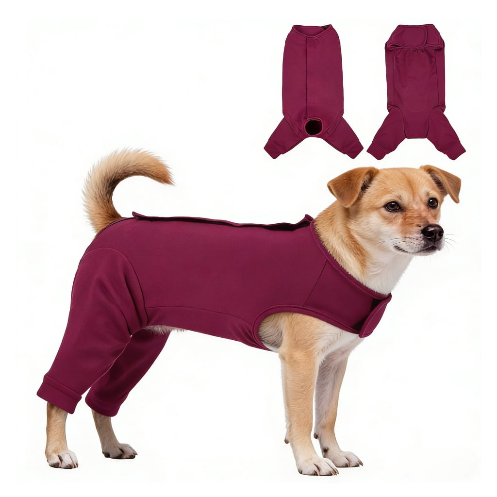 AOOOWER Dog Stop Licking Recovery Suit For Post Surgical Care And Wound ...