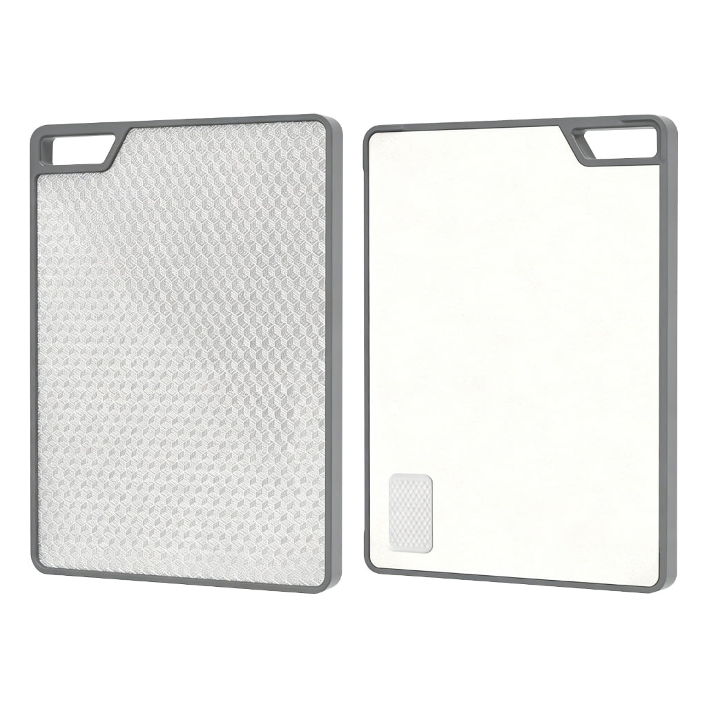 AOOOWER Double Sided Stainless Steel Kitchen Cutting Board Wheat Straw ...