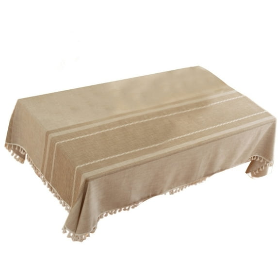 AOOOWER Dustproof Tablecloth With Elegant Fringe For Dining Table Cover ...