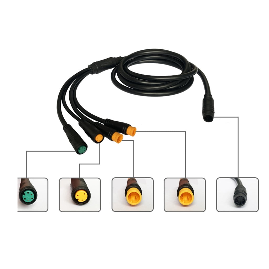 AOOOWER EBike 1T4 Cable, 1 Female to 4 Male Power Supply Cord Harness ...