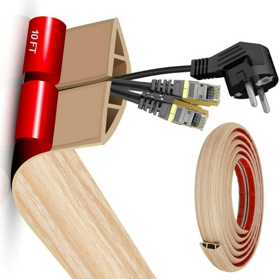 AOOOWER Easy Installation Cable Hider Strips Floor Wire Cover For Floor ...