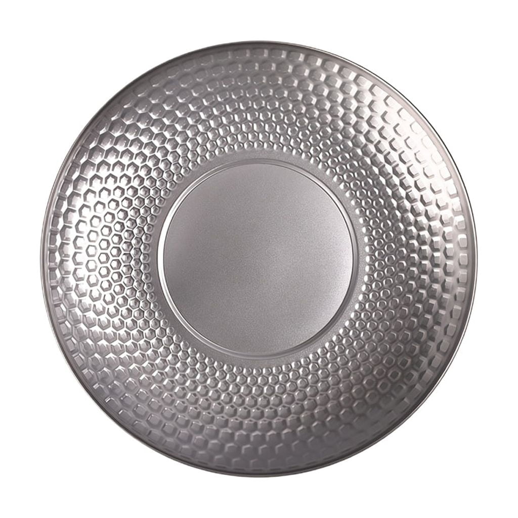 AOOOWER Elegant 304 Stainless Steel Hammered Appetizer Plate Cake ...