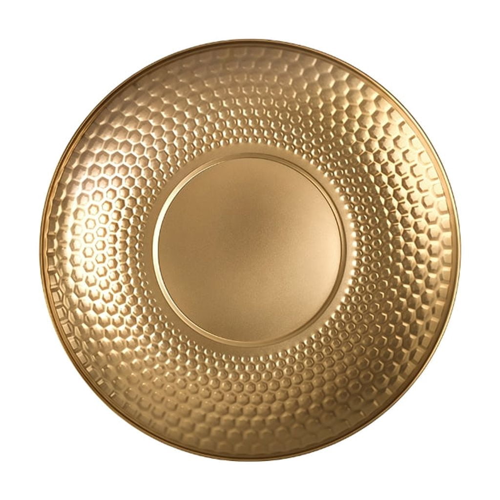 AOOOWER Elegant 304 Stainless Steel Hammered Appetizer Plate Cake ...