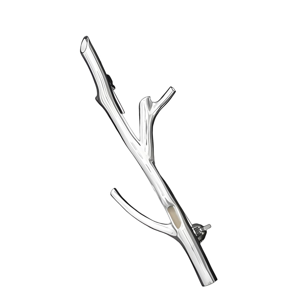 AOOOWER Elegant Branch Shape Flower Insert Brooch Metal Lapel Pin ...