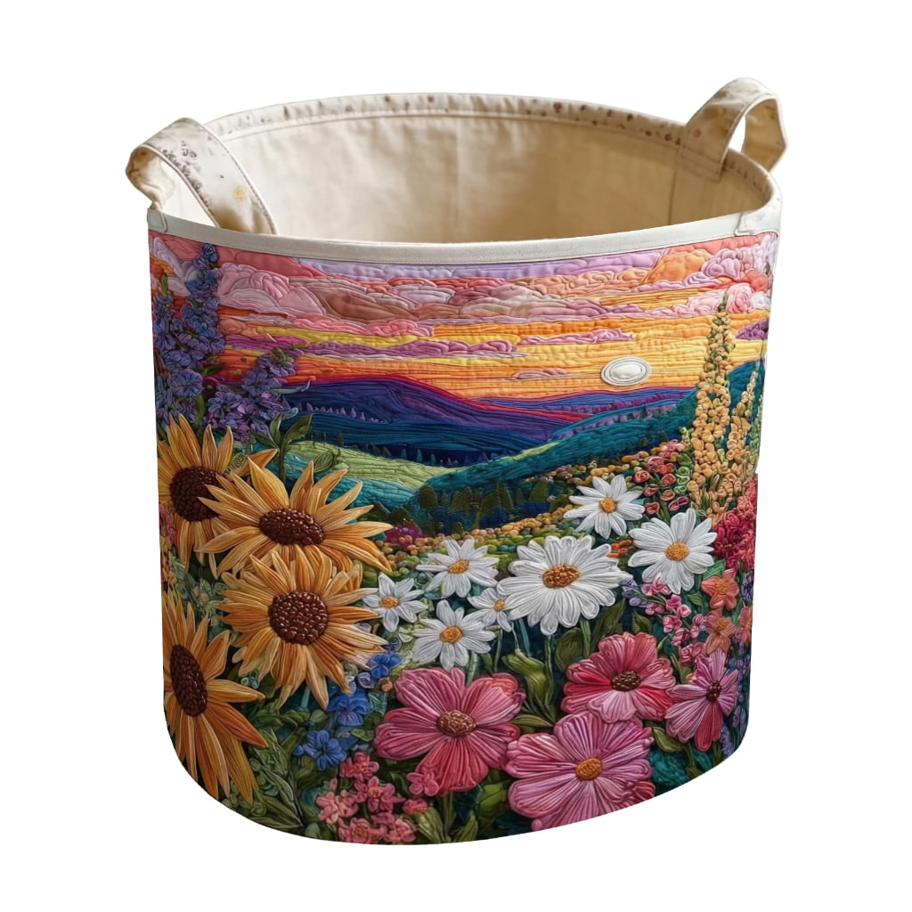 AOOOWER Elegant Floral Pattern Dirty Clothes Organizers With Sturdy ...