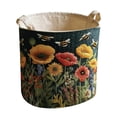 AOOOWER Elegant Floral Pattern Dirty Clothes Organizers With Sturdy ...