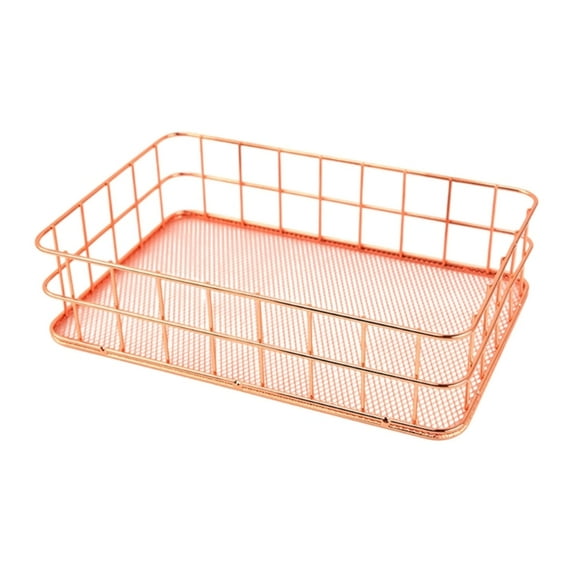 AOOOWER Elegant Gold Metal Mesh Container For Cosmetics Snacks ...