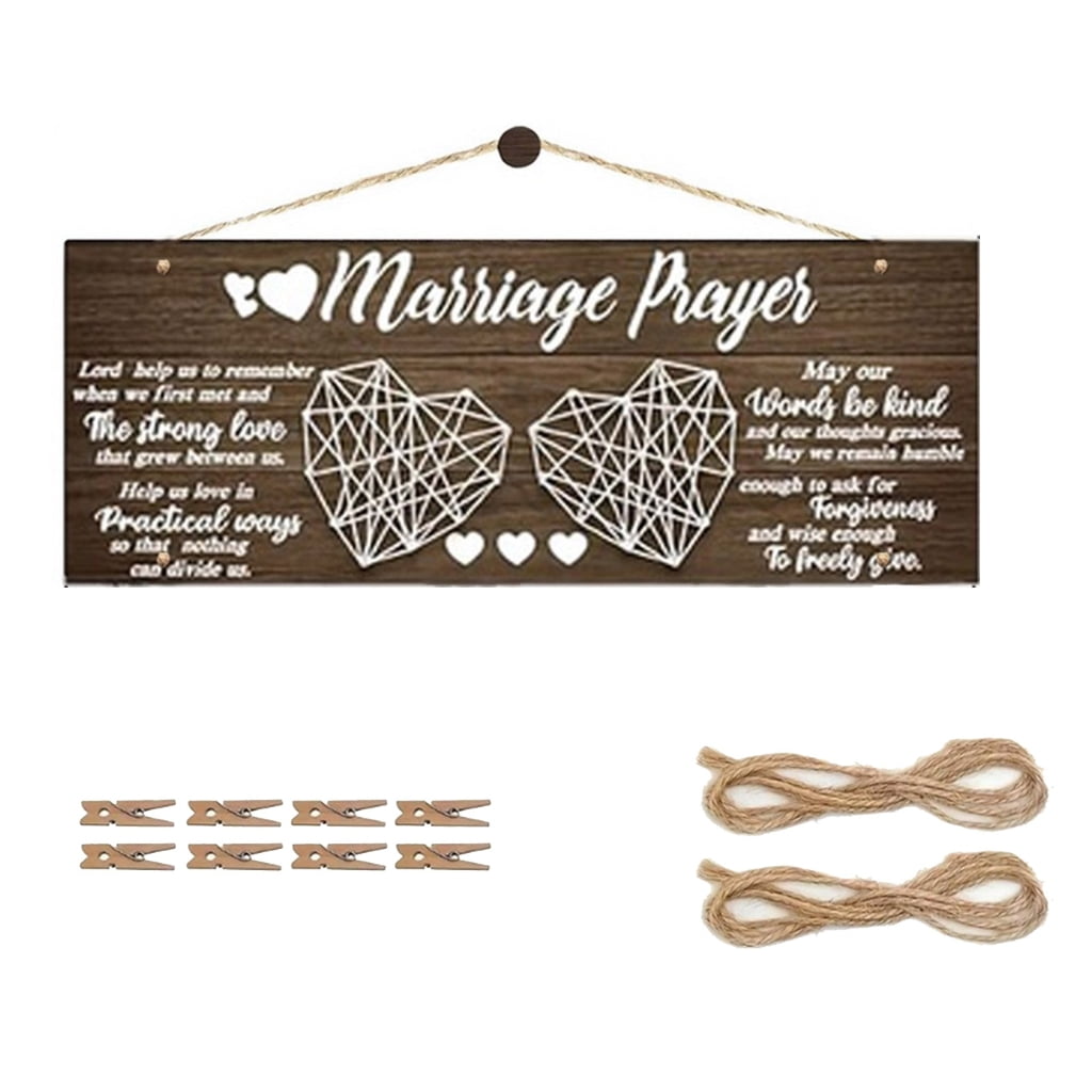 AOOOWER Elegant Marriage Prayers Frames for Husband and Wife for ...